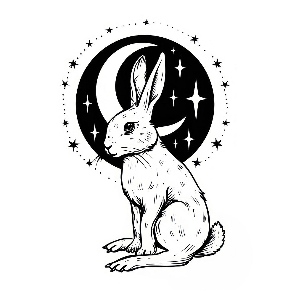 Surreal aesthetic rabbit logo art | Free Photo Illustration - rawpixel