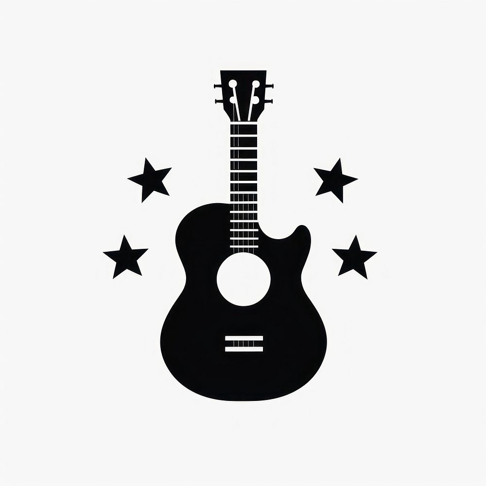 Guitar stencil musical instrument | Free Photo Illustration - rawpixel