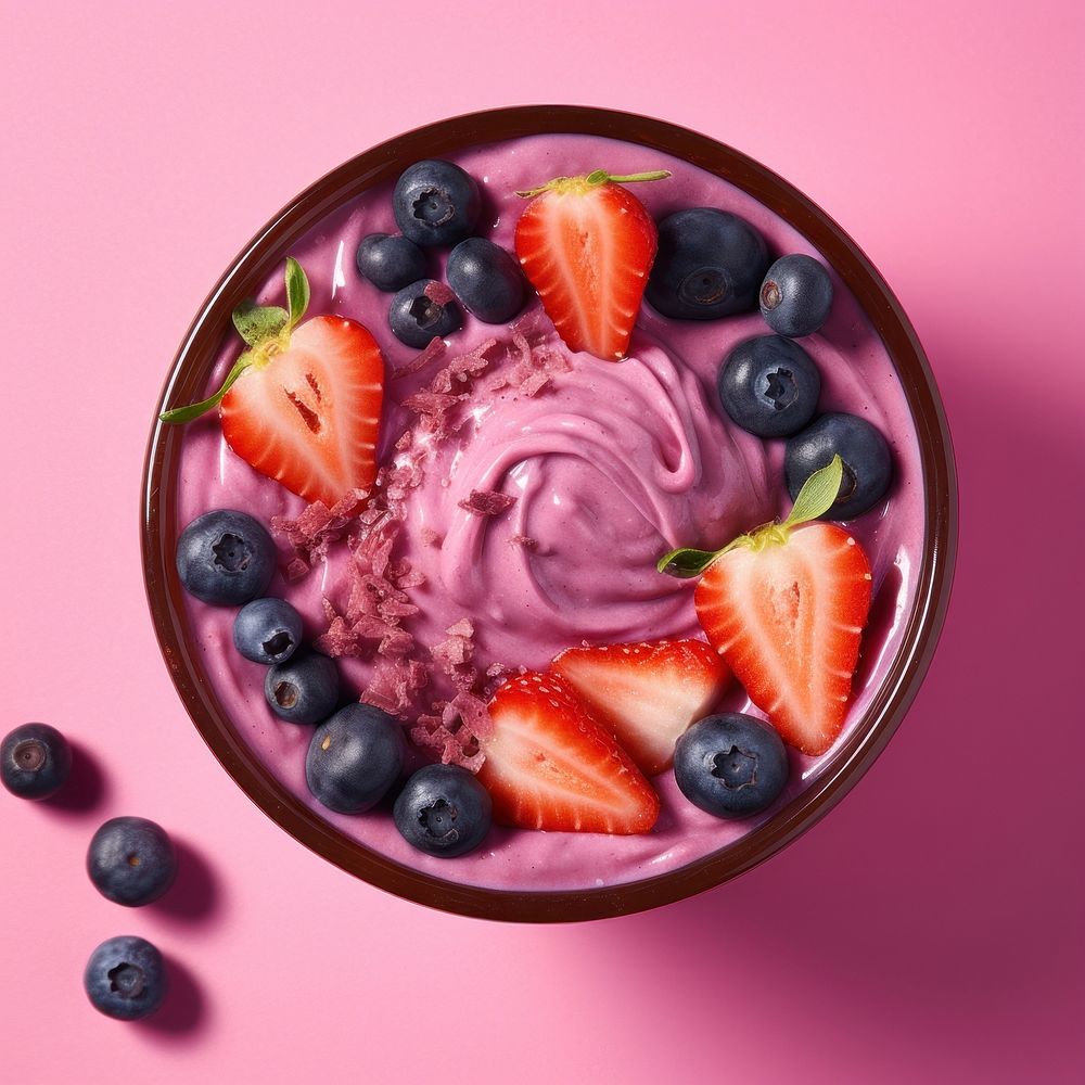 Acai bowl blueberry produce dessert. | Free Photo - rawpixel