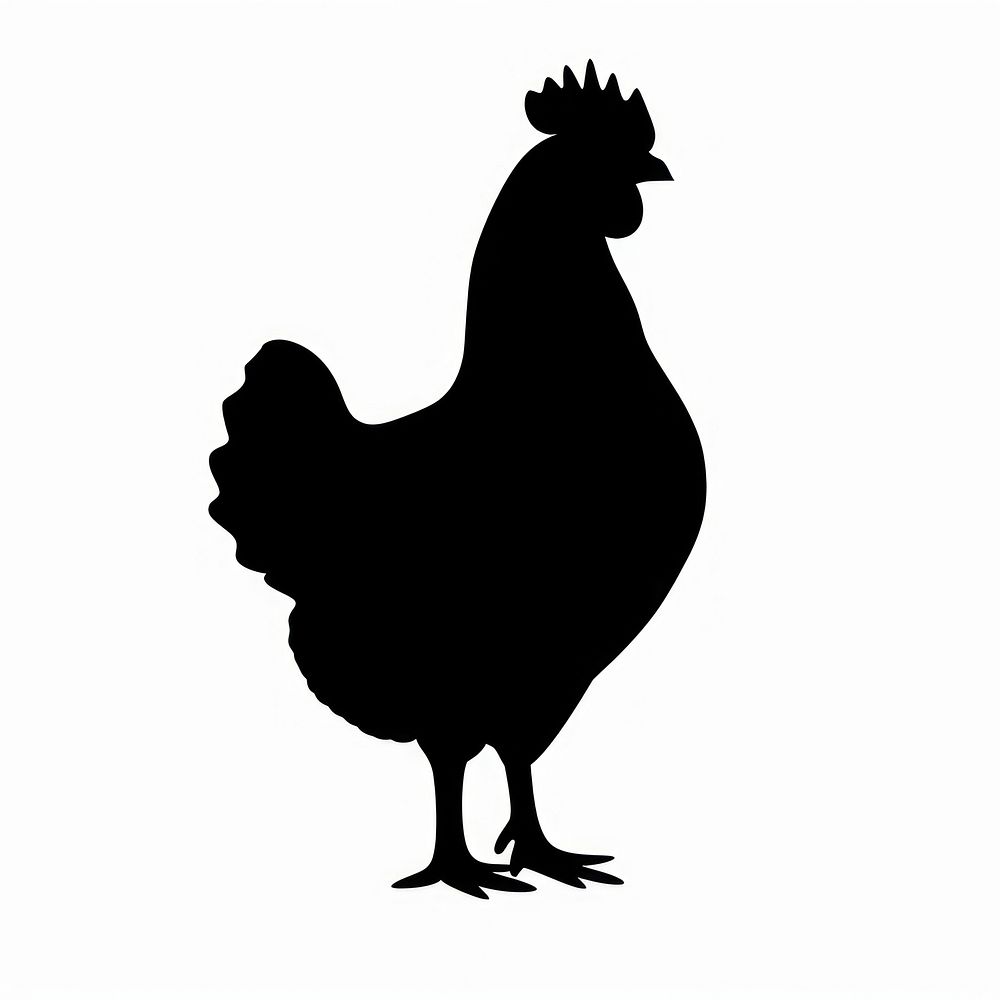 Fried chicken silhouette poultry animal | Free Photo Illustration ...