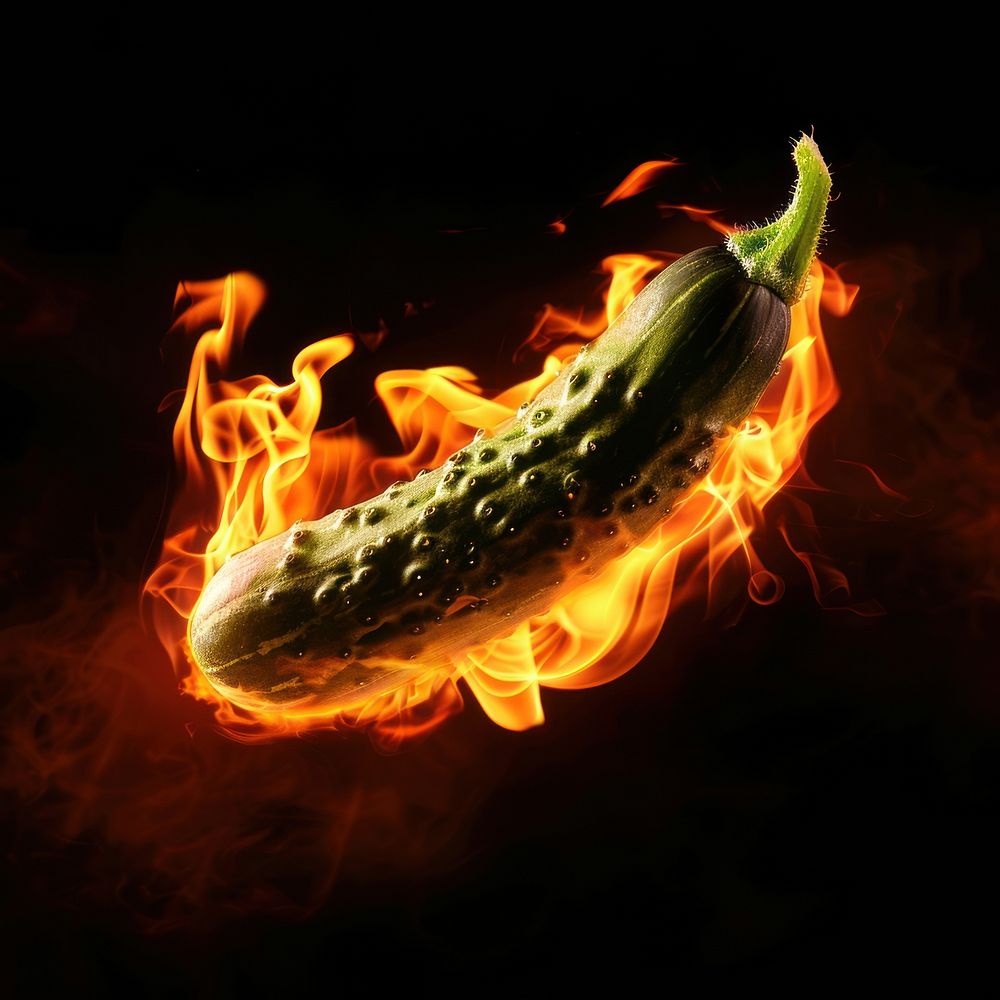 Photo cucumber flame fire vegetable. | Free Photo - rawpixel
