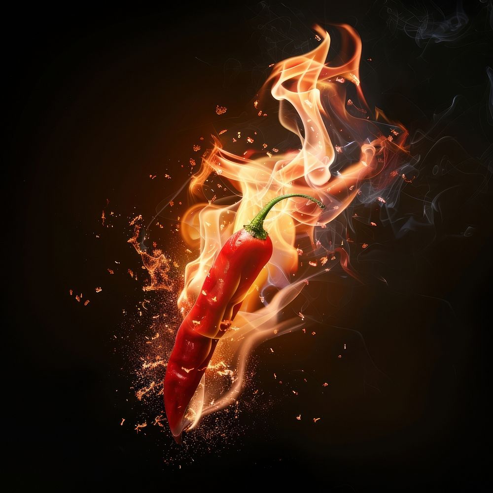 Photo pepper flame fire bonfire. | Free Photo - rawpixel