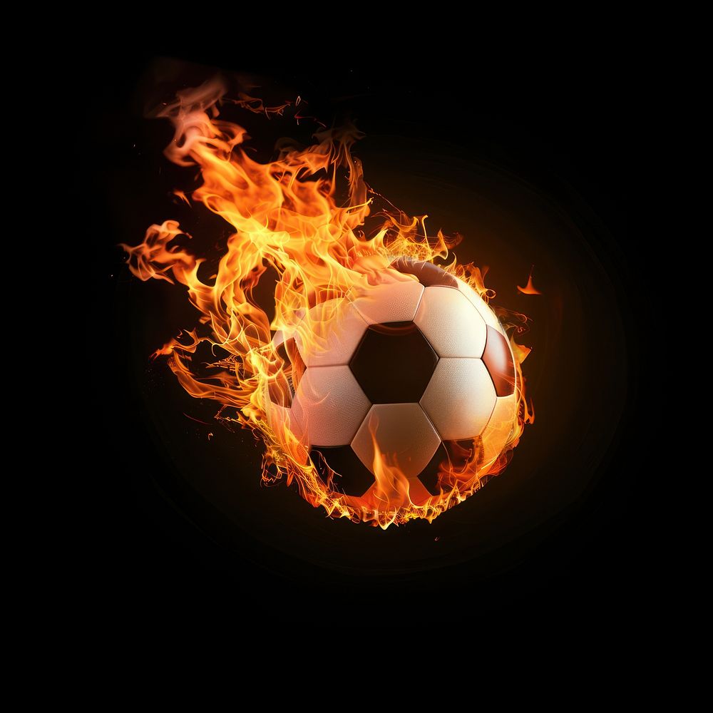Photo soccer ball flame fire | Free Photo - rawpixel