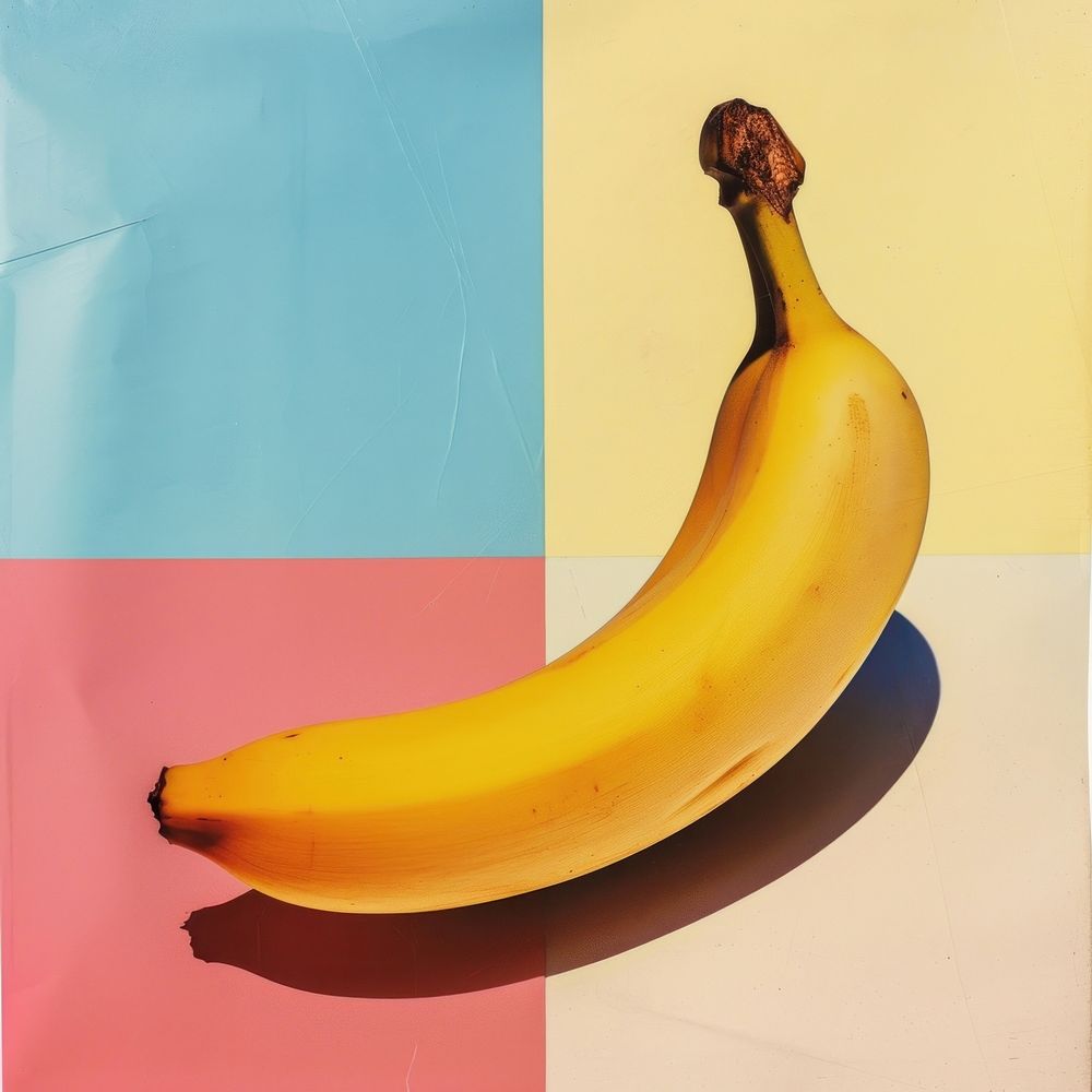 Retro collage banana food freshness | Free Photo Illustration - rawpixel
