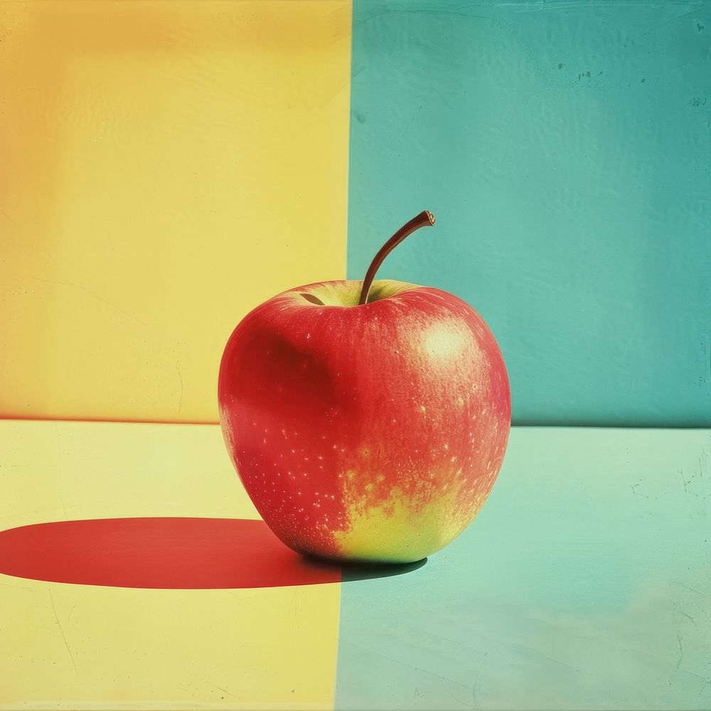 Retro collage an apple fruit | Premium Photo Illustration - rawpixel