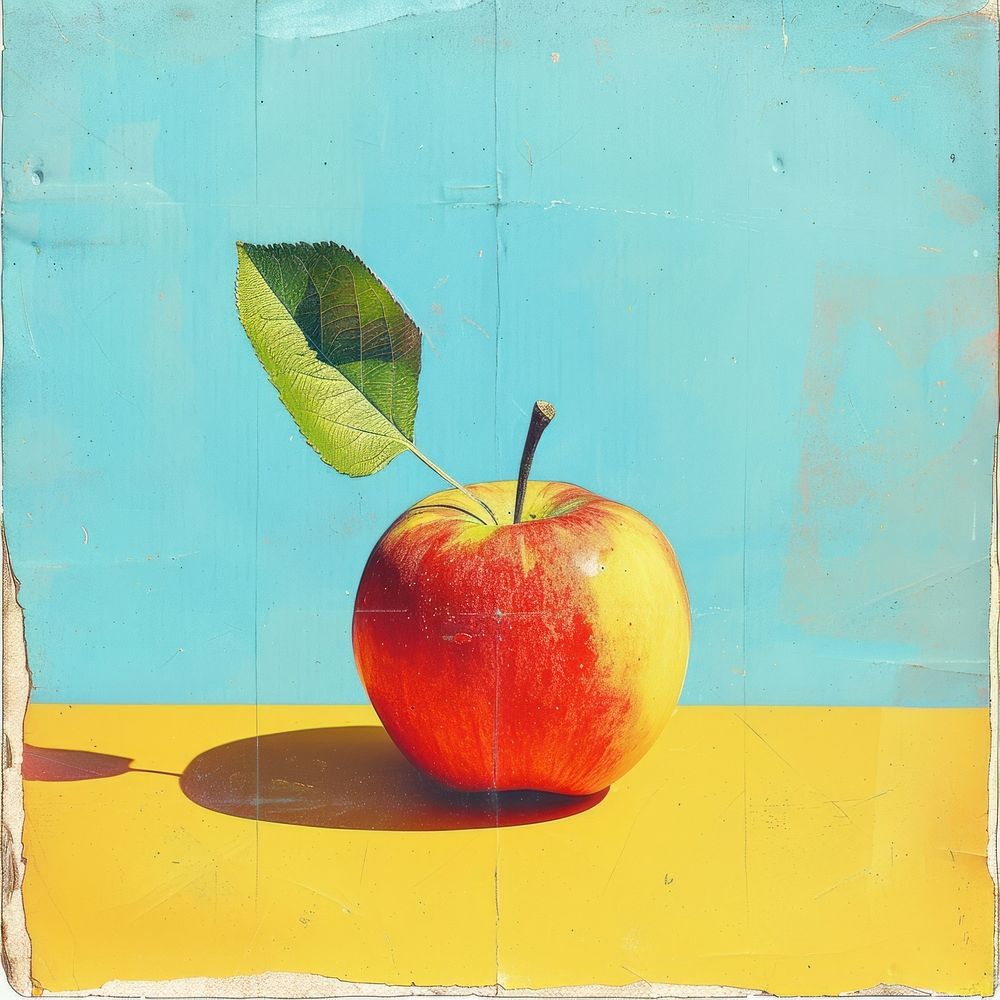 Retro collage an apple art | Free Photo Illustration - rawpixel