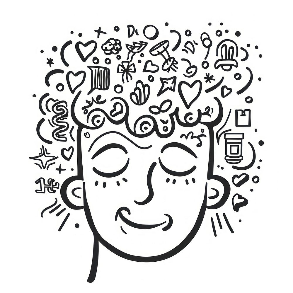 Mental health doodle drawing sketch | Free Photo Illustration - rawpixel