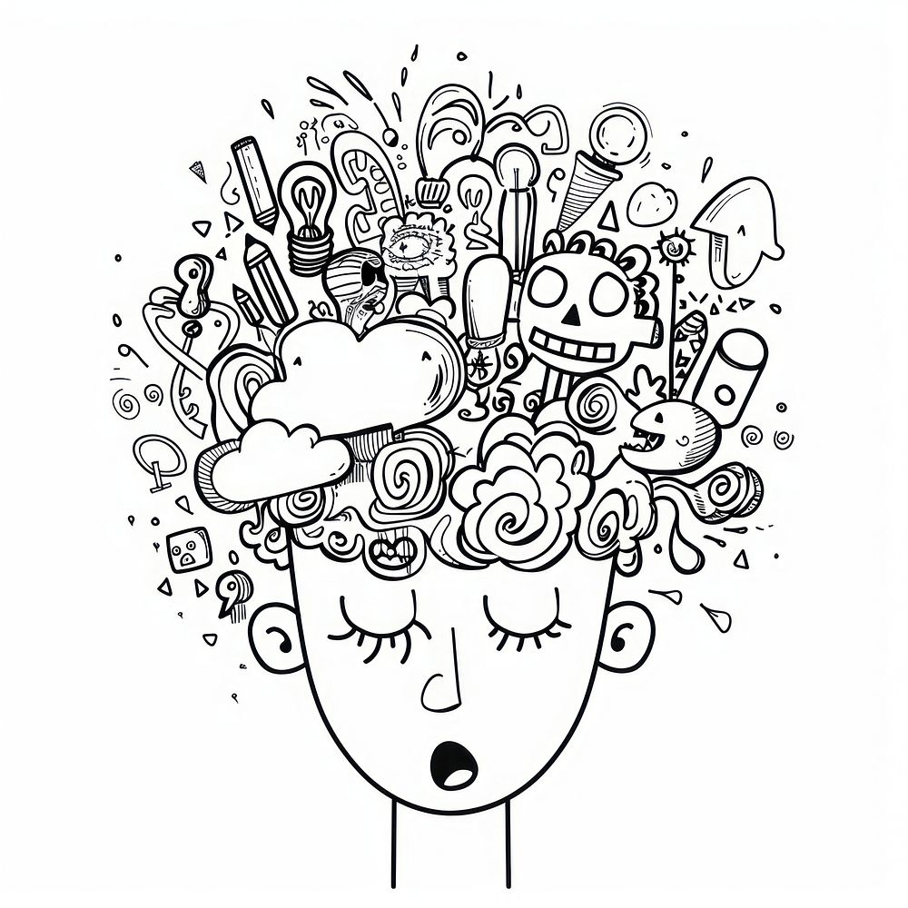 Mental health doodle drawing sketch | Premium Photo Illustration - rawpixel