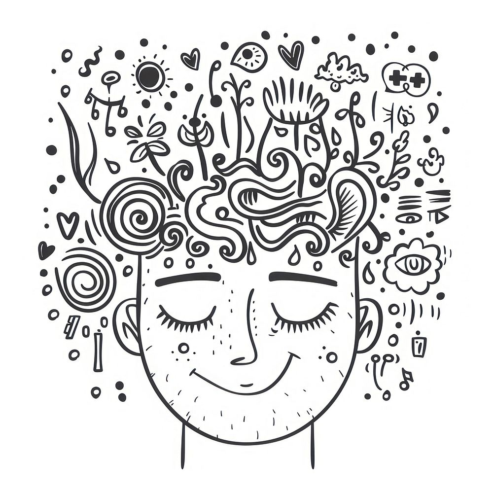 Mental health doodle drawing sketch | Premium Photo Illustration - rawpixel