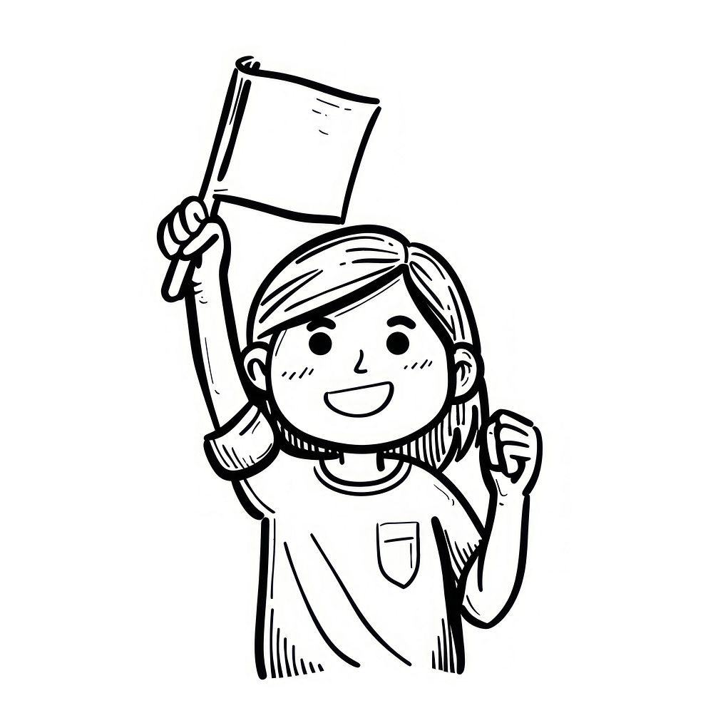 Protest doodle drawing sketch white. | Free Photo Illustration - rawpixel