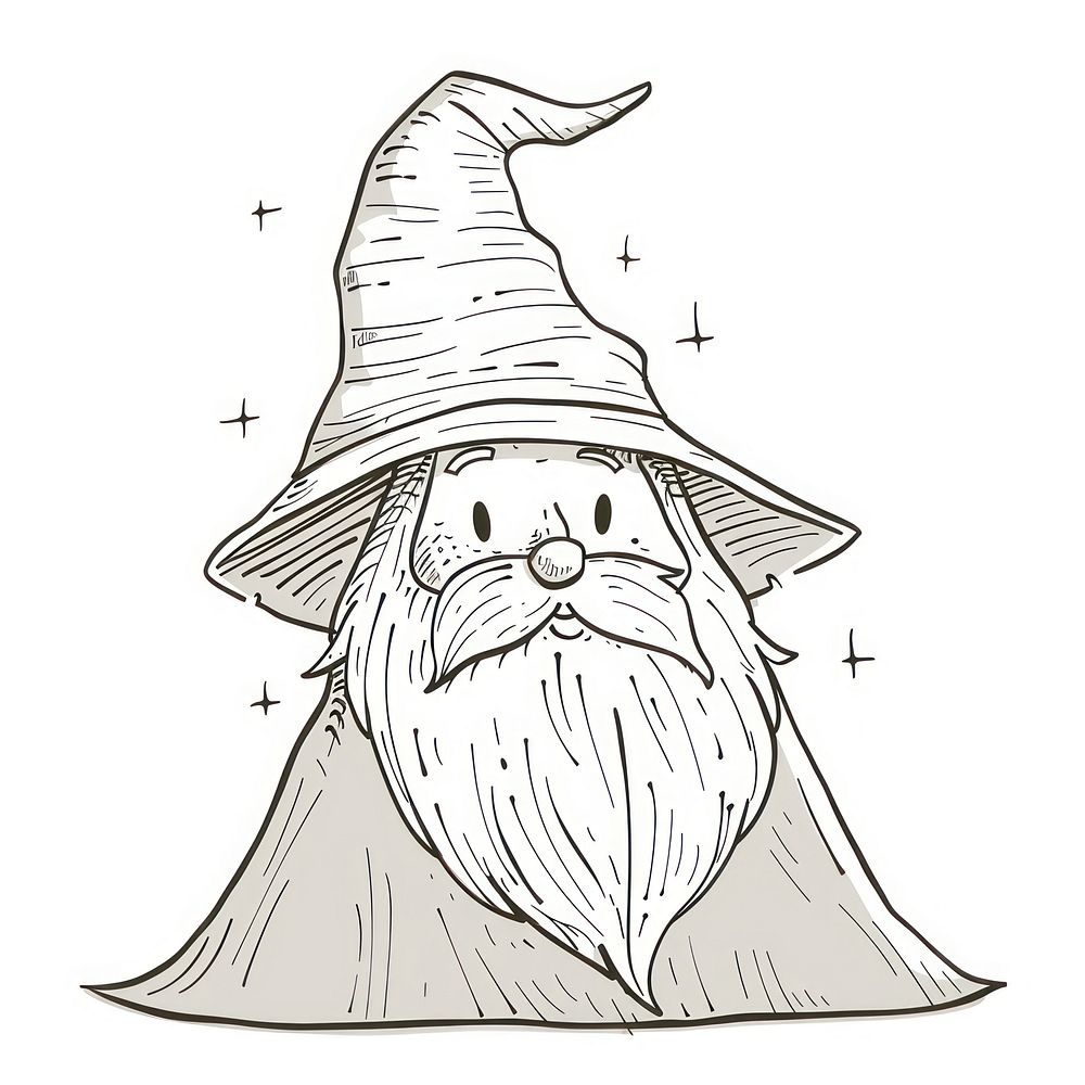 Wizard doodle drawing sketch line. | Premium Photo Illustration - rawpixel