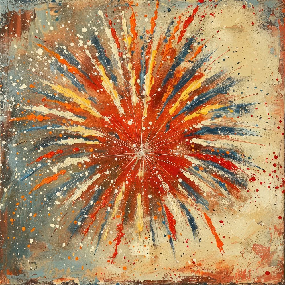 Fireworks painting canvas art. | Free Photo Illustration - rawpixel