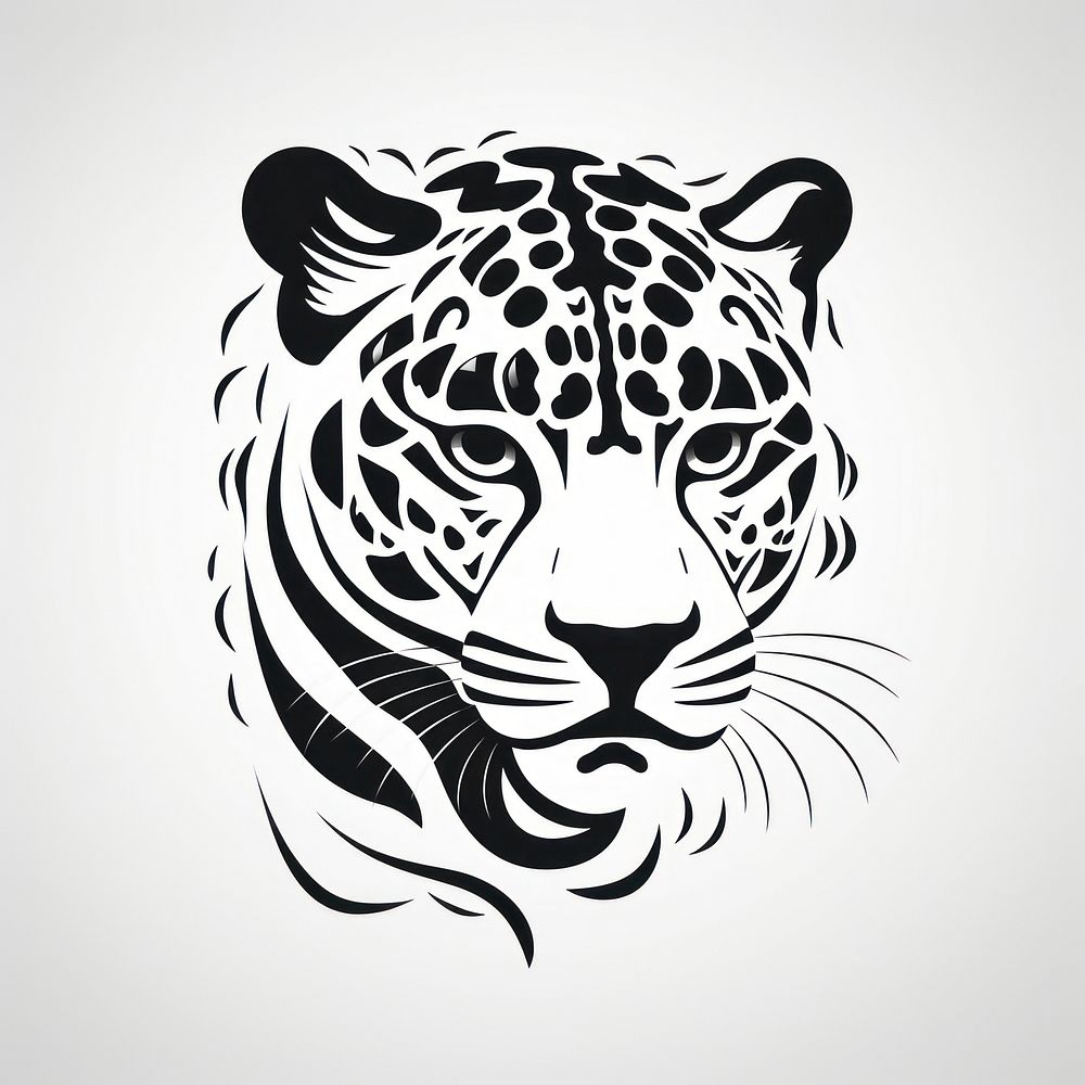 Jaguar wildlife stencil panther. | Free Photo Illustration - rawpixel