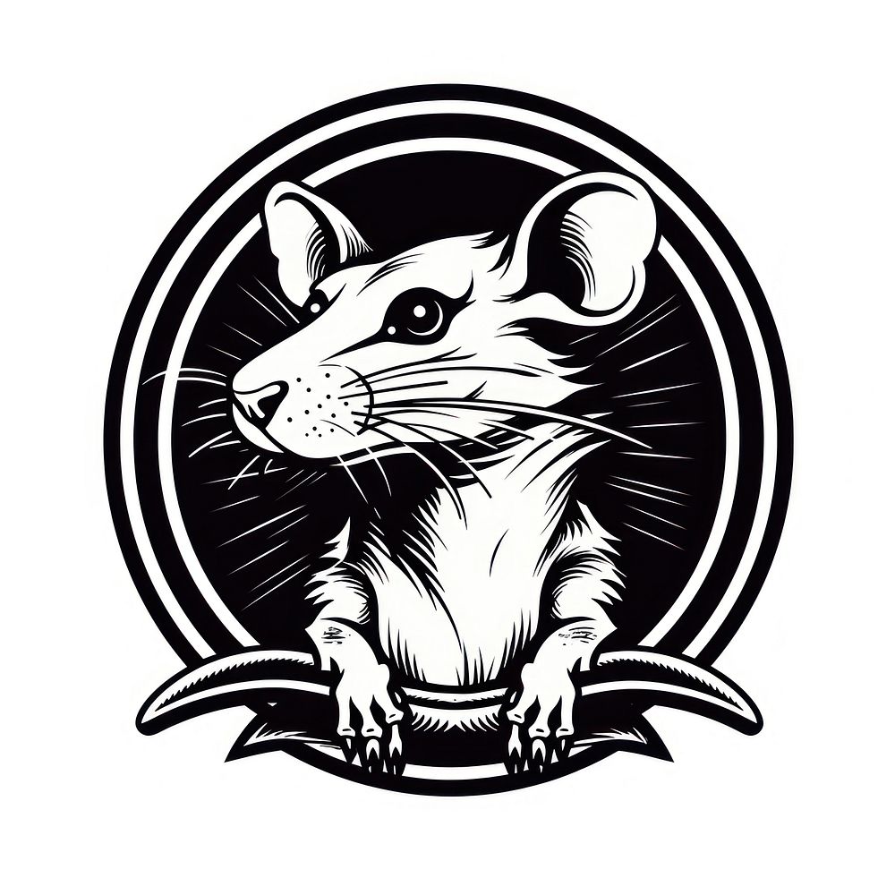 Rat logo wildlife panther. | Free Photo Illustration - rawpixel