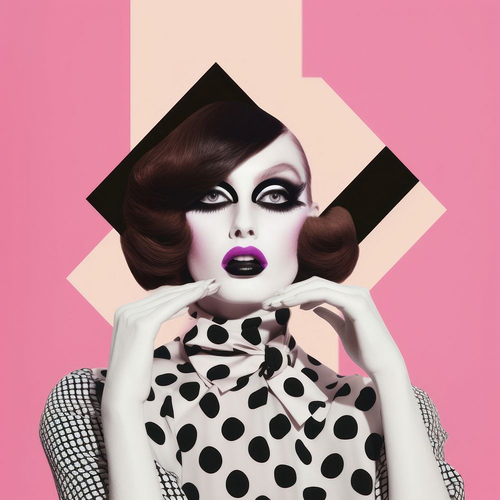 Retro comic illustration drag queen | Free Photo Illustration - rawpixel