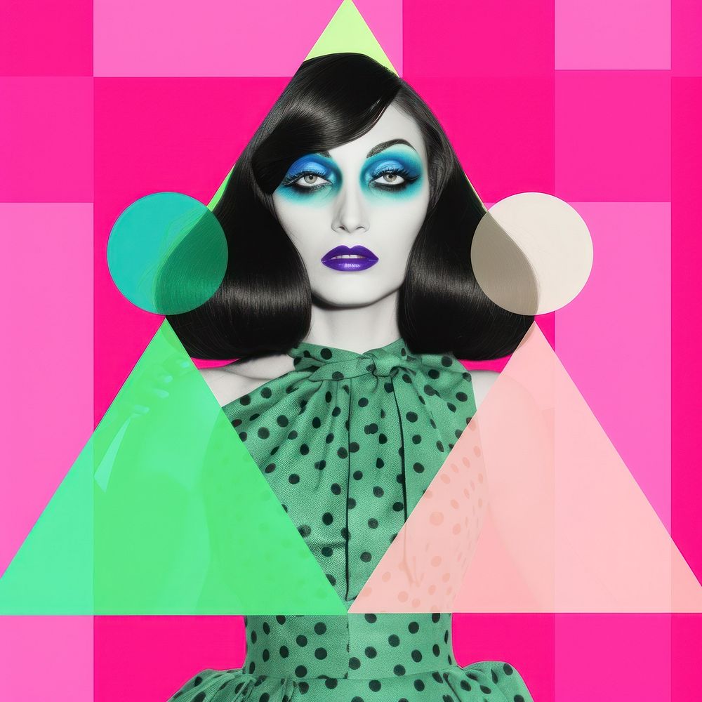 Retro comic illustration drag queen | Free Photo Illustration - rawpixel