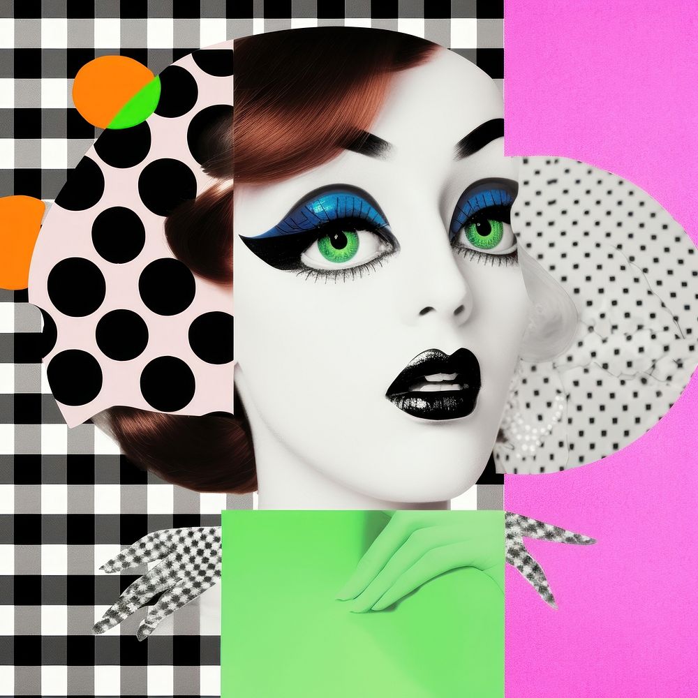 Retro comic illustration drag queen | Free Photo Illustration - rawpixel