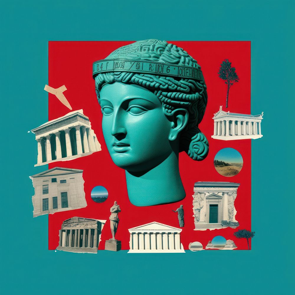 Pop greece traditional art collage | Free Photo Illustration - rawpixel