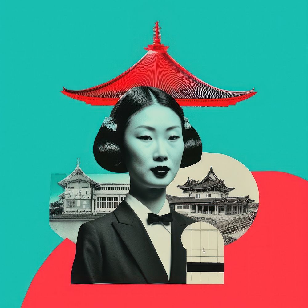 Pop japan traditional art collage | Free Photo Illustration - rawpixel