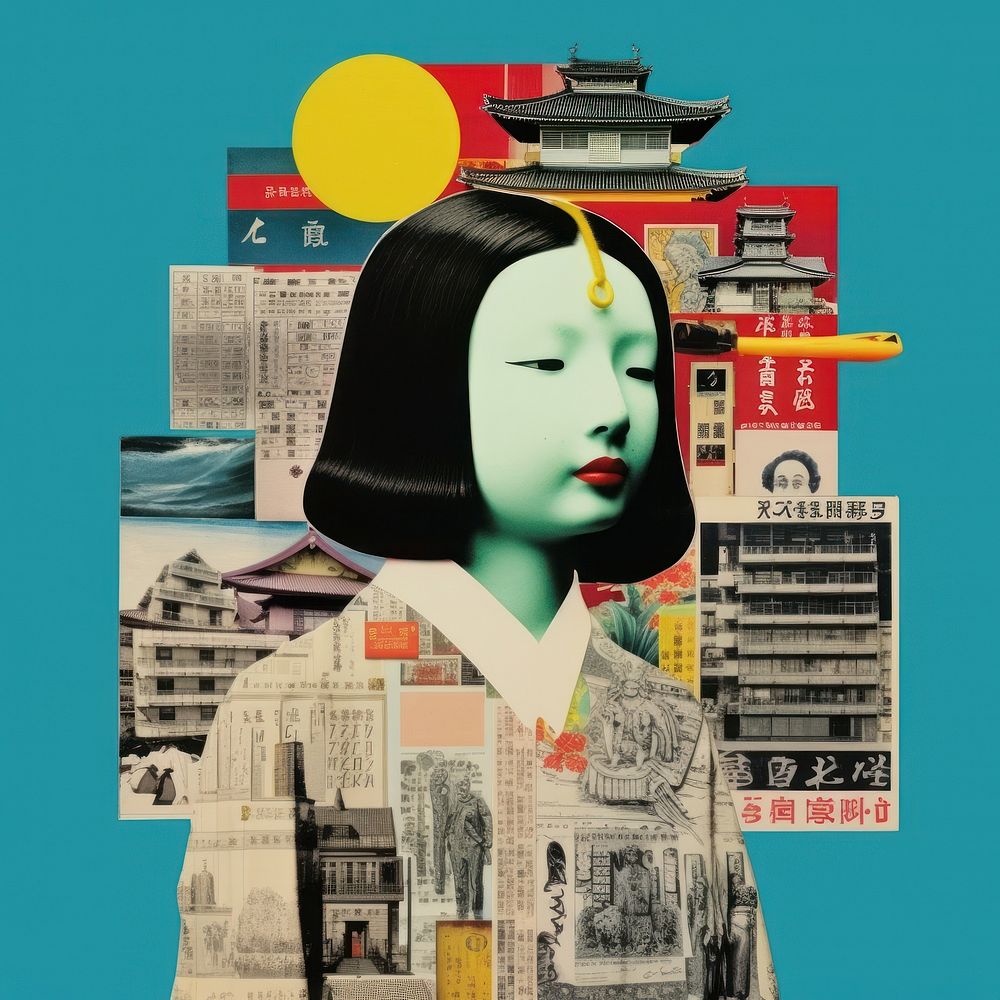 Pop japan traditional art collage | Free Photo Illustration - rawpixel