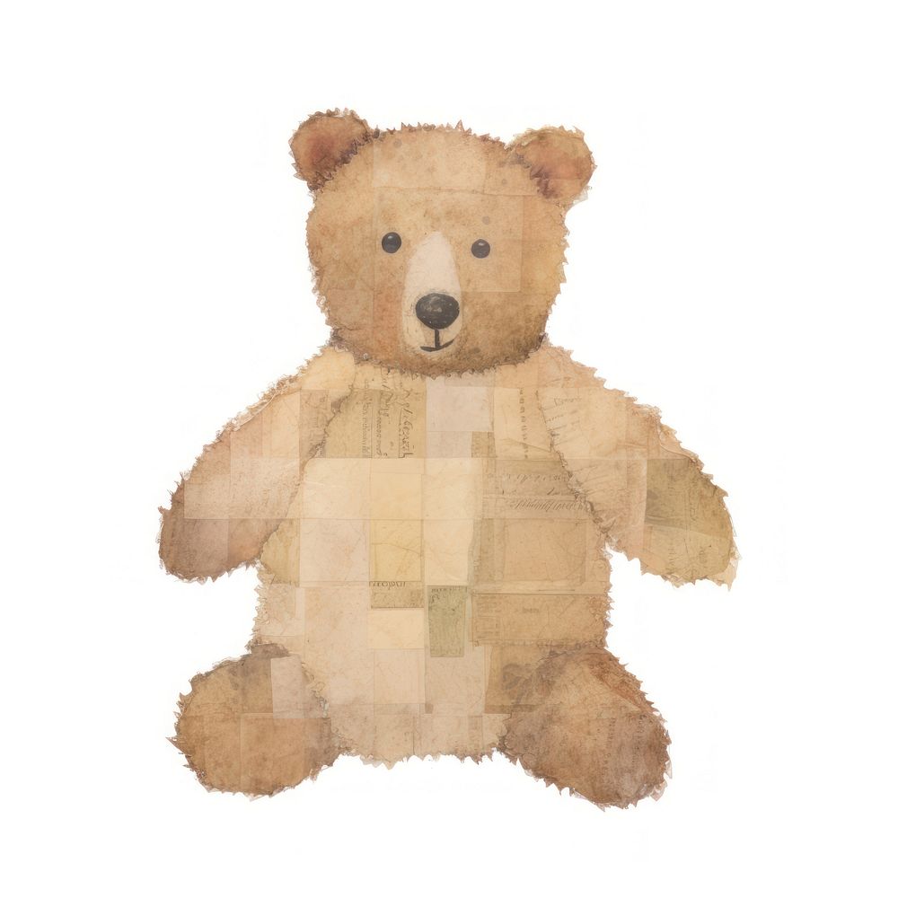 Bear shape paper toy teddy | Free Photo Illustration - rawpixel
