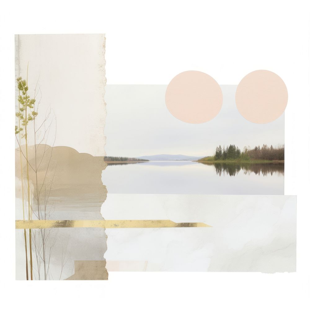 Abstract lake collage painting outdoors. | Free Photo Illustration ...
