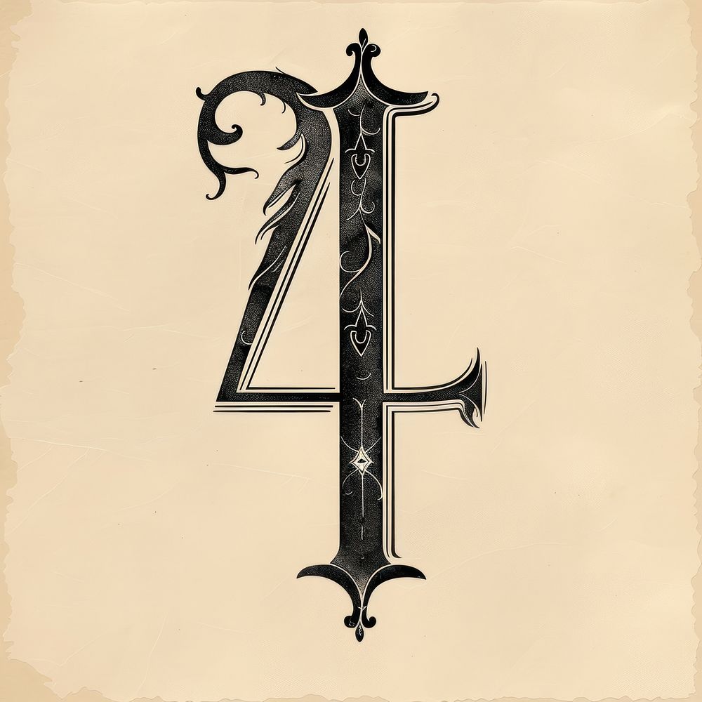 4 Number alphabet number weaponry | Free Photo Illustration - rawpixel