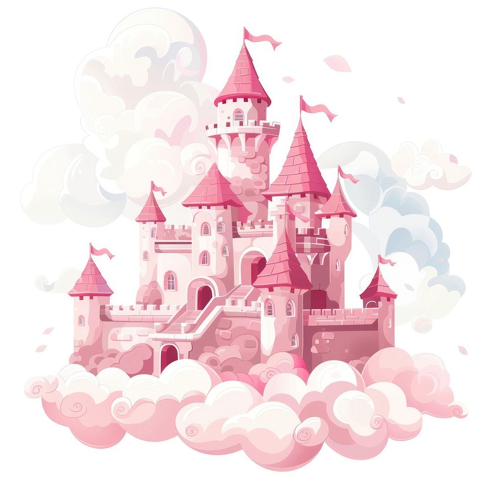 Cartoon princess castle architecture building | Free Photo Illustration ...
