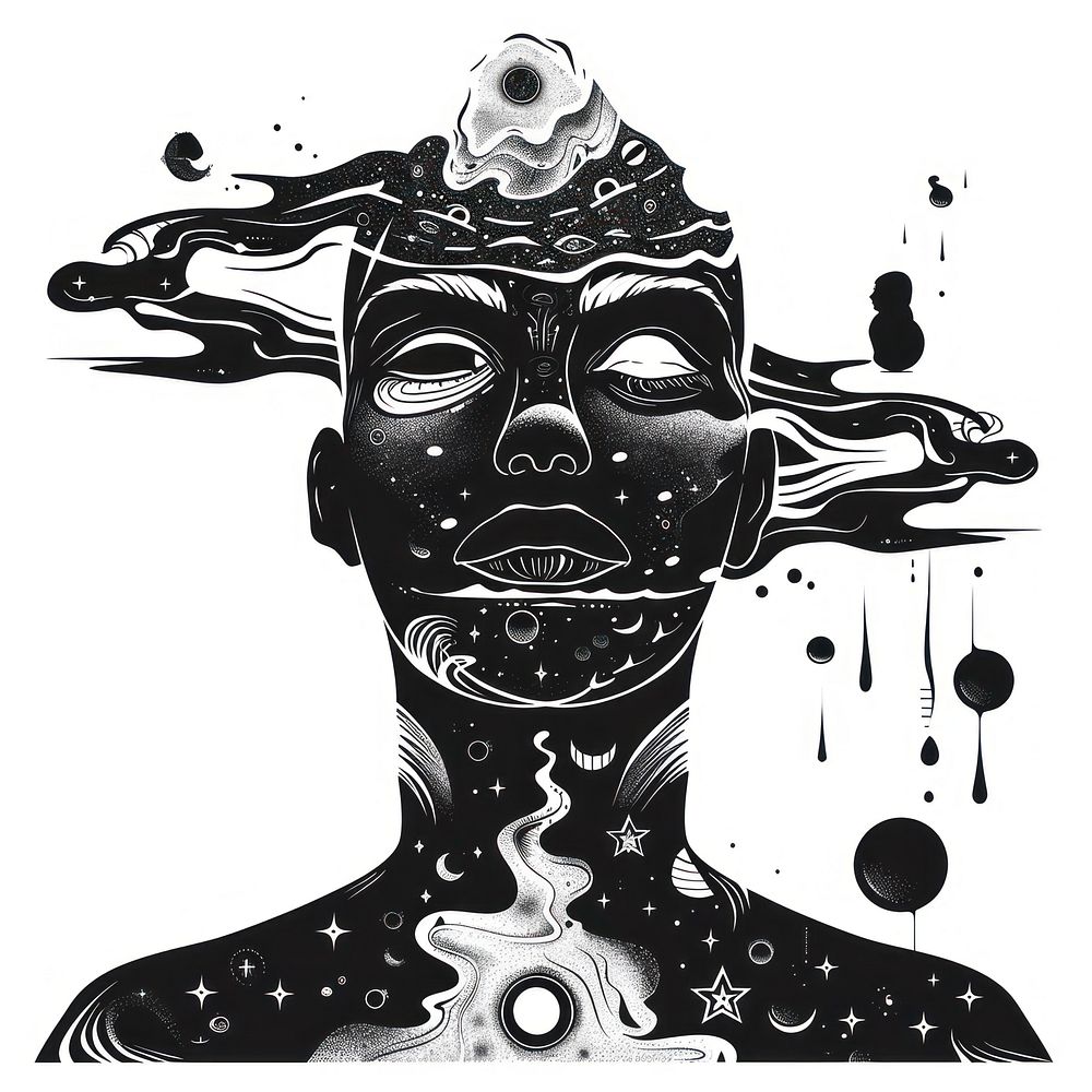 Spirituality illustrated outdoors drawing. | Free Photo Illustration ...