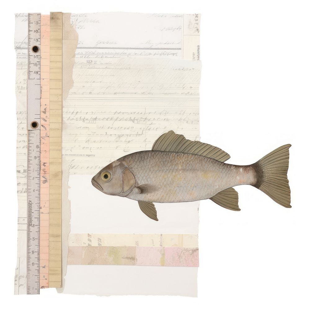 Fish animal paper white background. | Free Photo Illustration - rawpixel