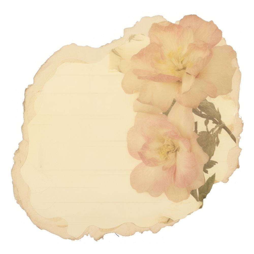 Full bloom botanical ripped paper | Premium Photo Illustration - rawpixel