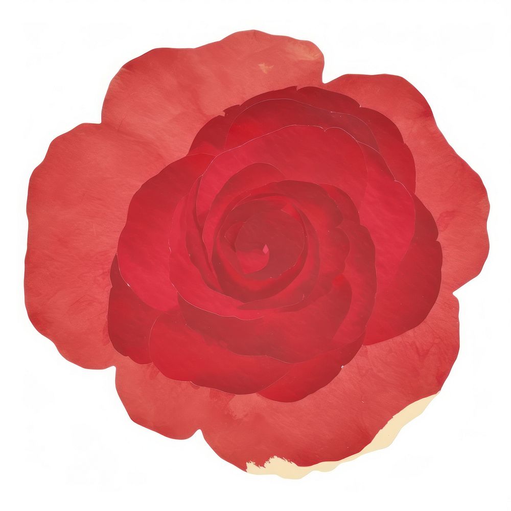 Red rose shape ripped paper | Free Photo Illustration - rawpixel