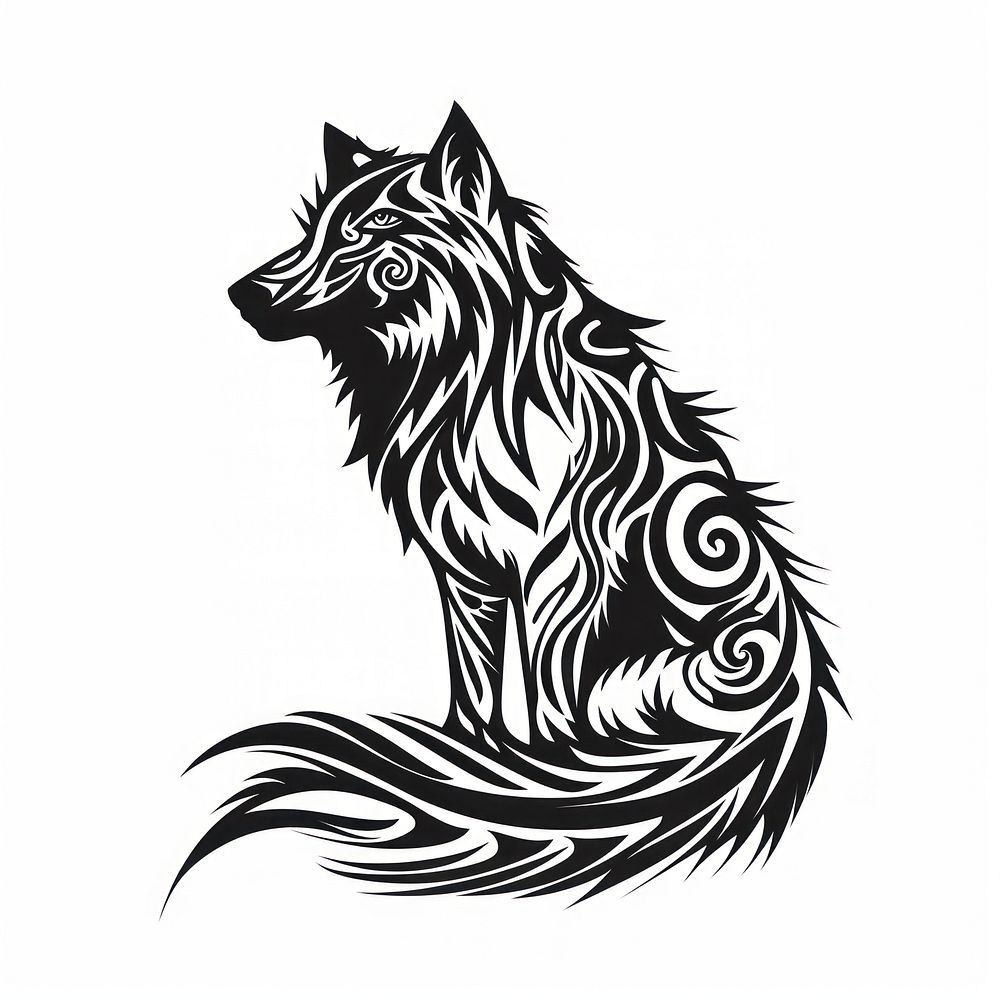 Wolf illustrated drawing animal. | Free Photo Illustration - rawpixel