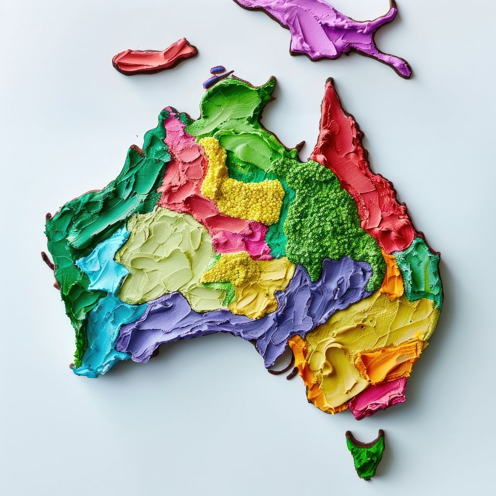 Australia map plasticine art creativity | Free Photo Illustration ...