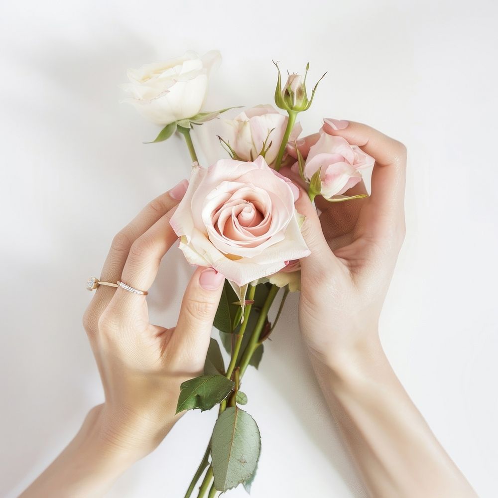Woman hands holding roses flower | Premium Photo - rawpixel