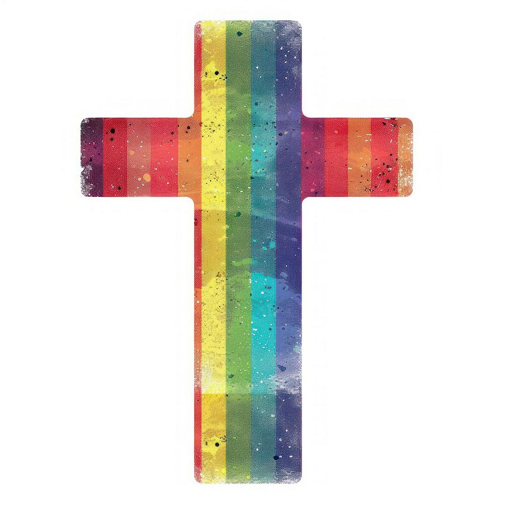 Rainbow cross sign pattern symbol | Premium Photo Illustration - rawpixel