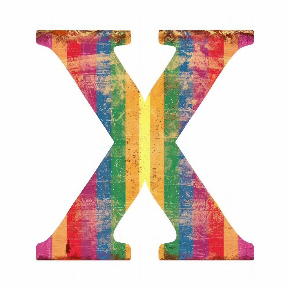 Rainbow alphabet X pattern symbol | Premium Photo Illustration - rawpixel