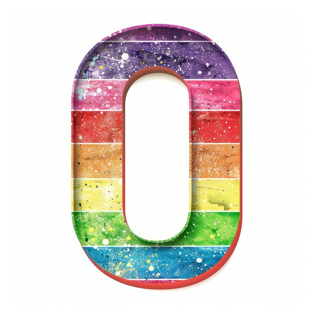 Rainbow number 0 pattern font | Premium Photo Illustration - rawpixel