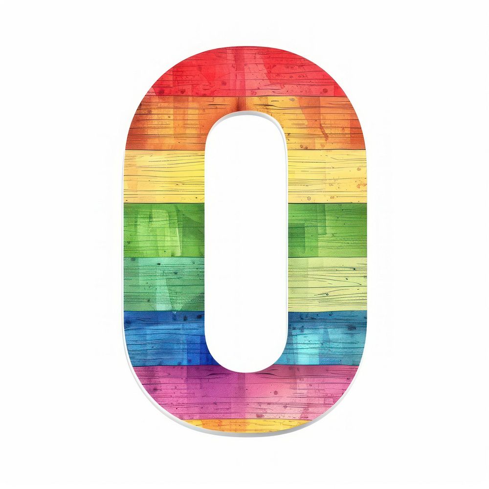 Rainbow number 0 pattern font | Premium Photo Illustration - rawpixel