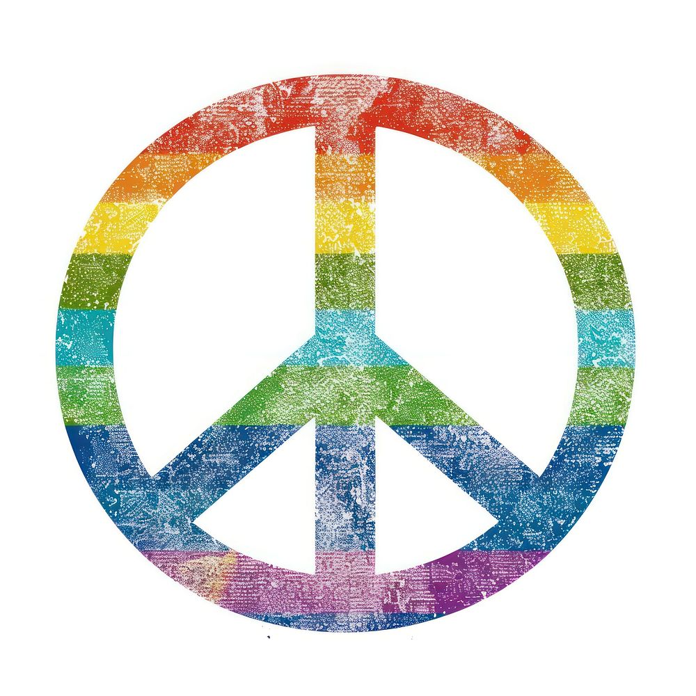 Rainbow peace sign pattern symbol | Premium Photo Illustration - rawpixel