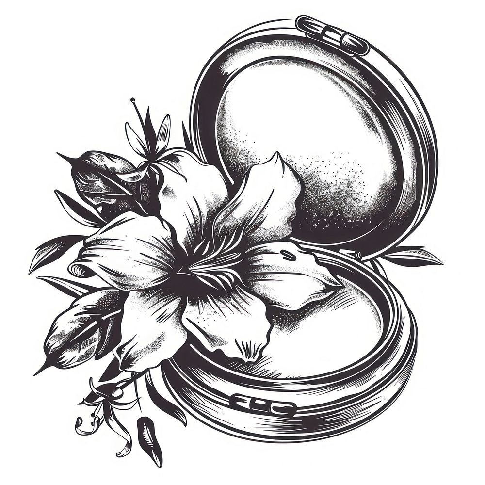 Luxury compact powder drawing sketch | Free Photo Illustration - rawpixel