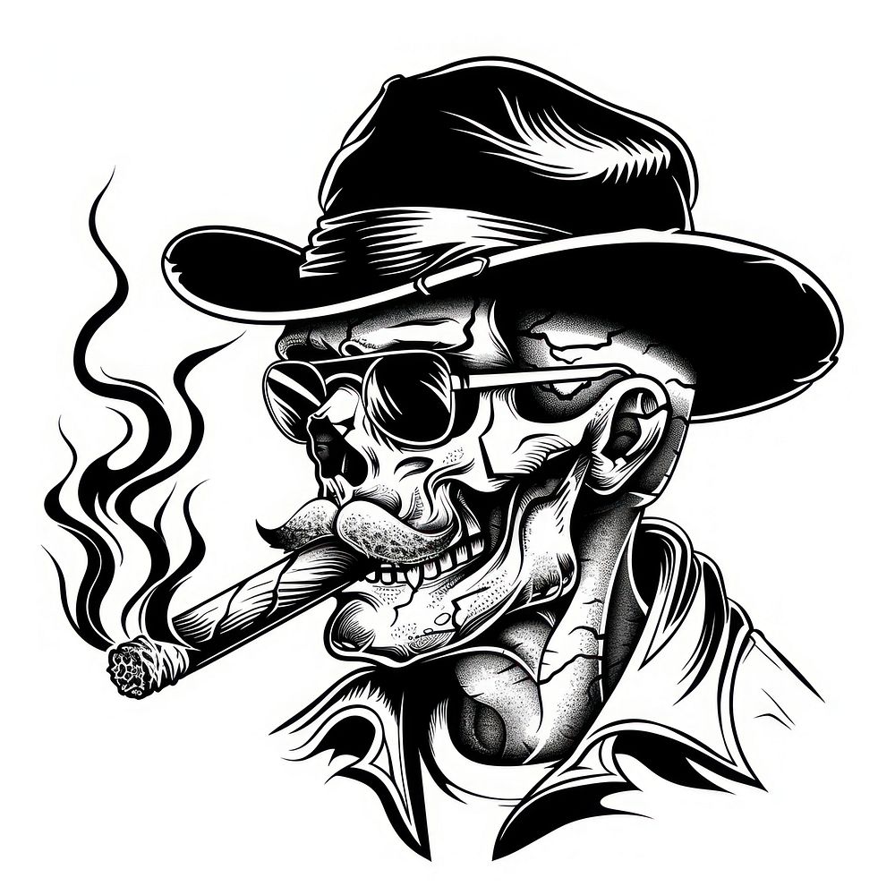 Havana smoking cigar drawing sketch | Premium Photo Illustration - rawpixel