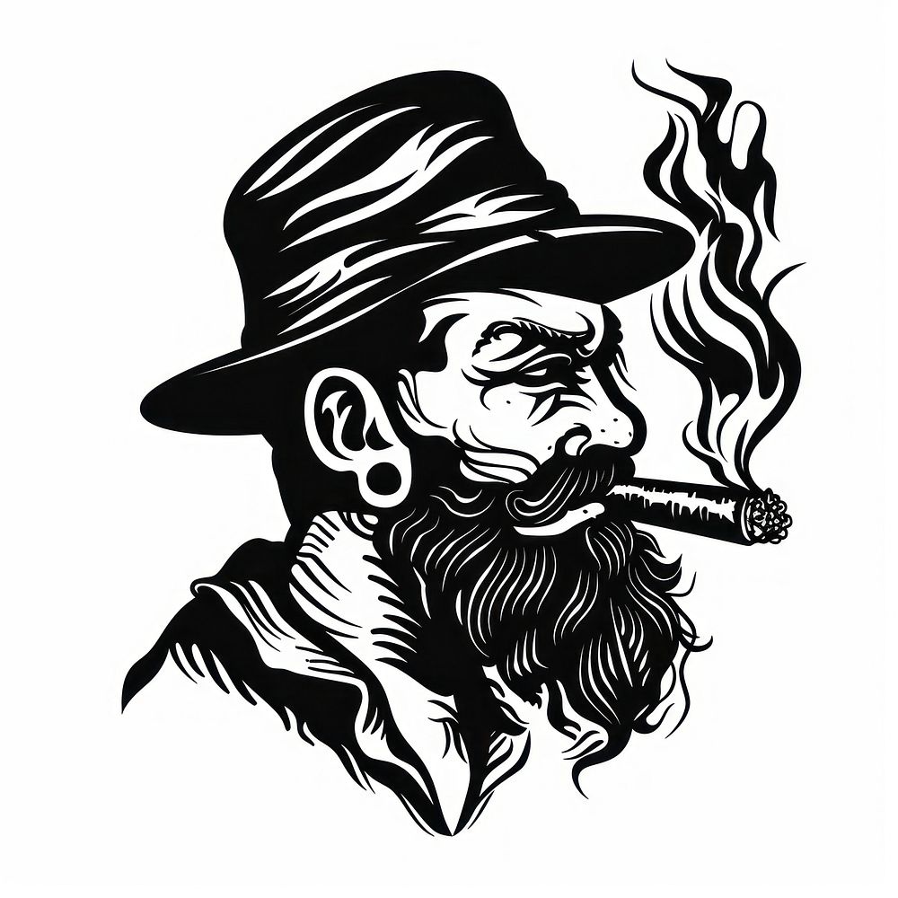 Havana smoking cigar drawing sketch | Premium Photo Illustration - rawpixel