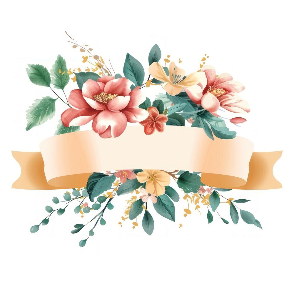 Ribbon flowers pattern ribbon plant. | Free Photo Illustration - rawpixel