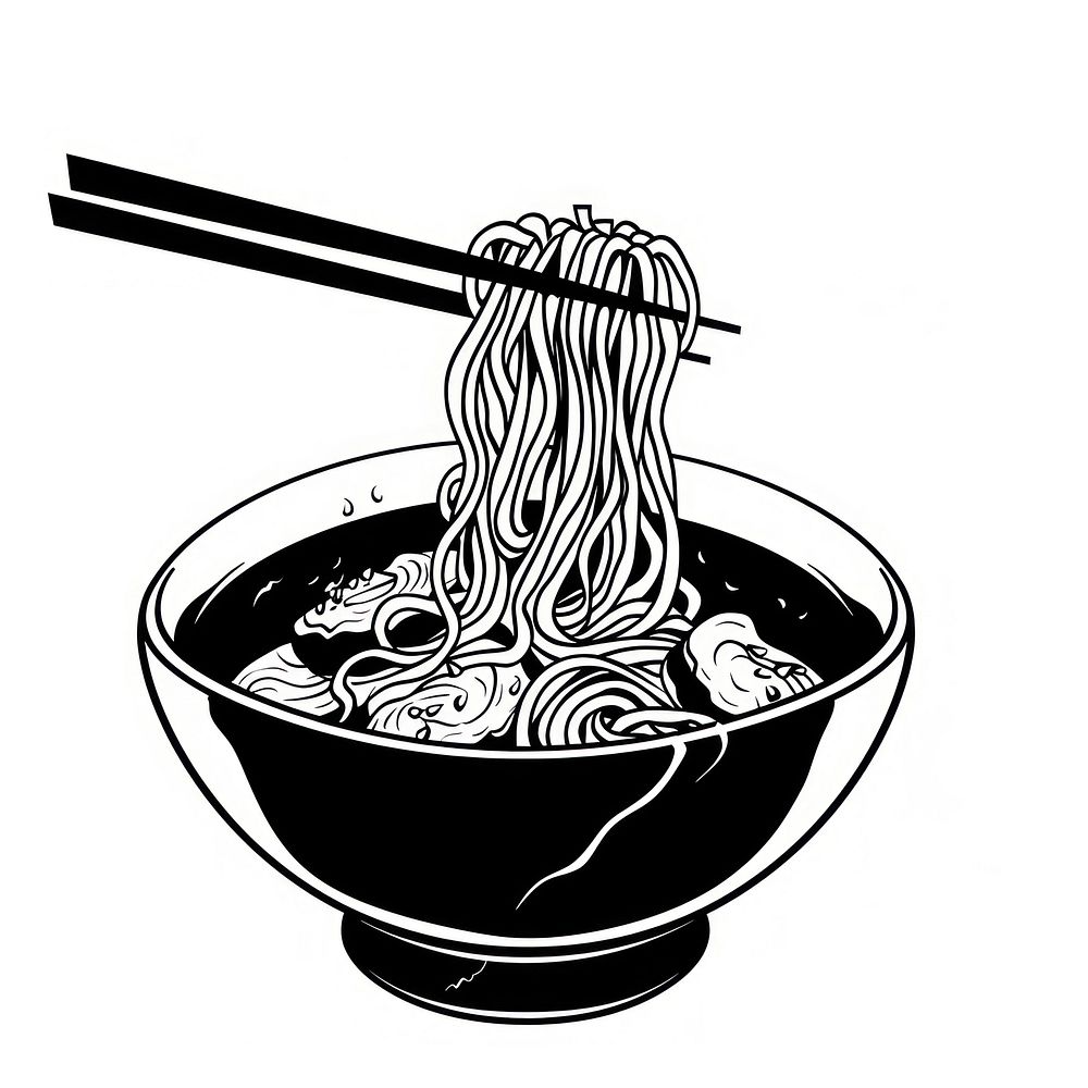Noodle drawing sketch food. | Free Photo Illustration - rawpixel