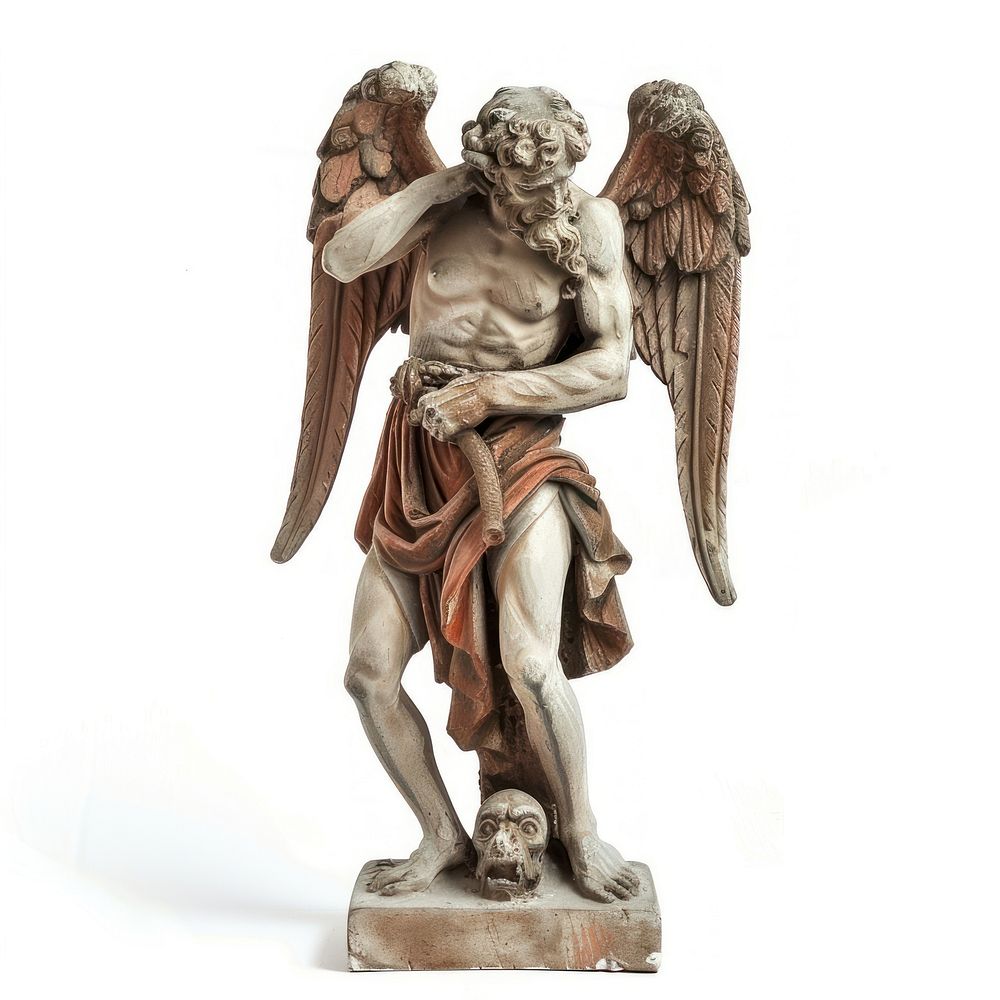 Greek statue holding demon sculpture | Premium Photo - rawpixel