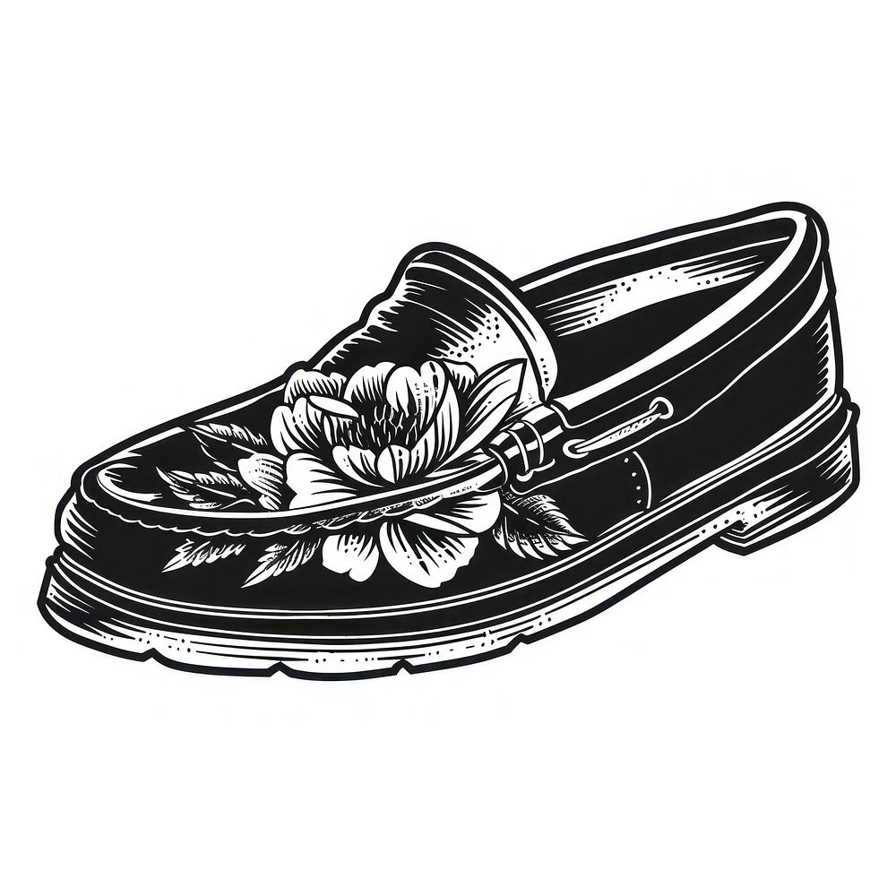 Vintage loafer shoe footwear drawing | Free Photo Illustration - rawpixel