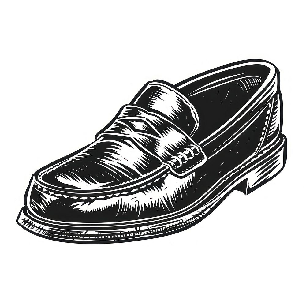 Vintage loafer shoe footwear drawing | Free Photo Illustration - rawpixel