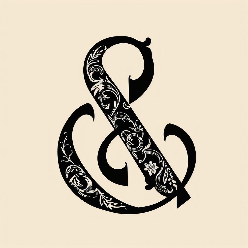 Symbol calligraphy handwriting ampersand. | Free Photo Illustration ...