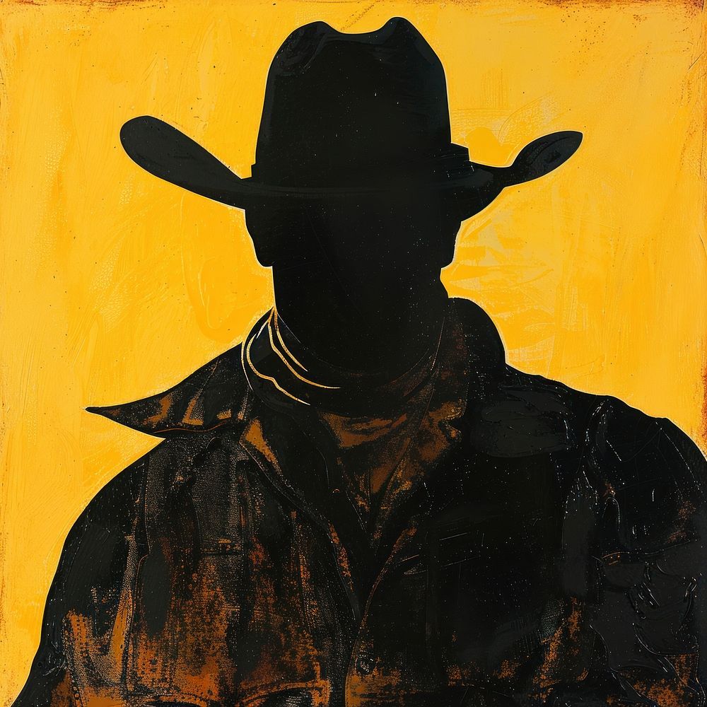 Cowboy scene cowboy shadow silhouette | Free Photo Illustration - rawpixel